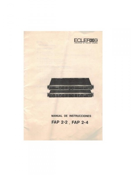 Ecleree Fap 2-2 Fap 2-4 Manuale In Spagnolo